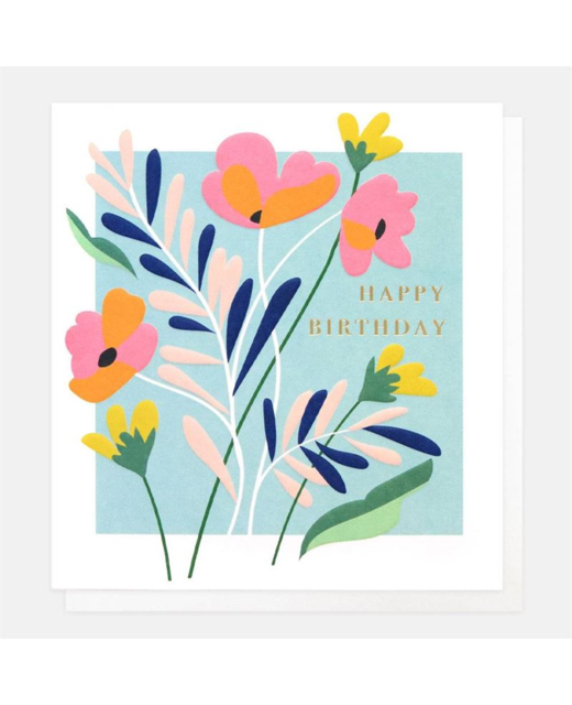 Blue Floral Birthday Card - Brand-Livewires : Preview & District ...